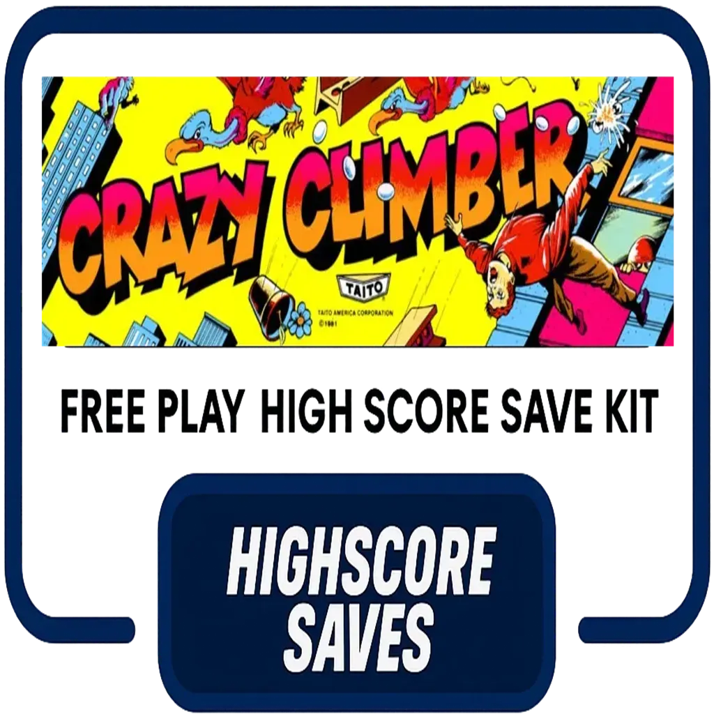 Buy Crazy Climber Free Play and High Score Save Kits for Arcade Hardware