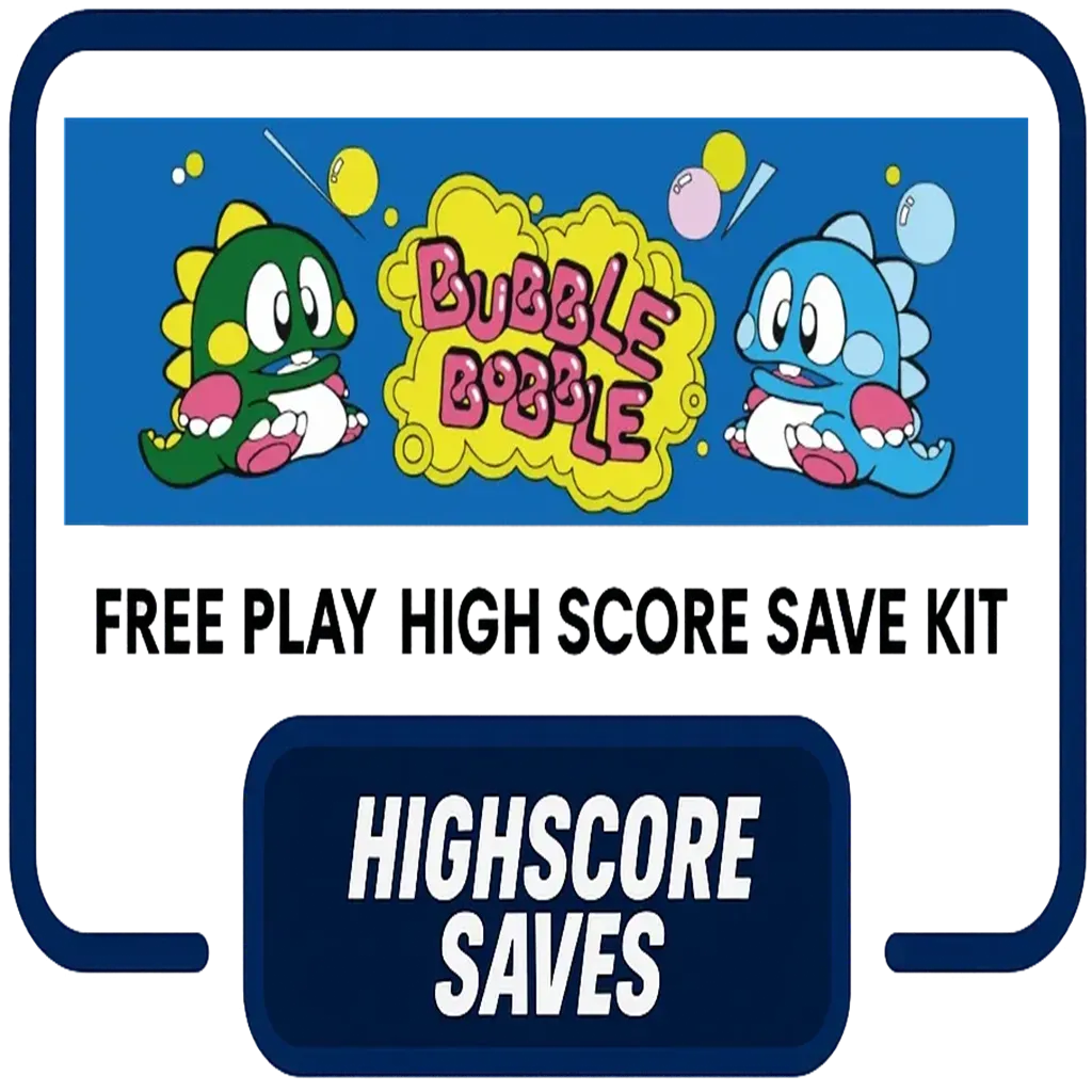 Buy Bubble Bobble Free Play and High Score Save Kits for Classic Arcade ...