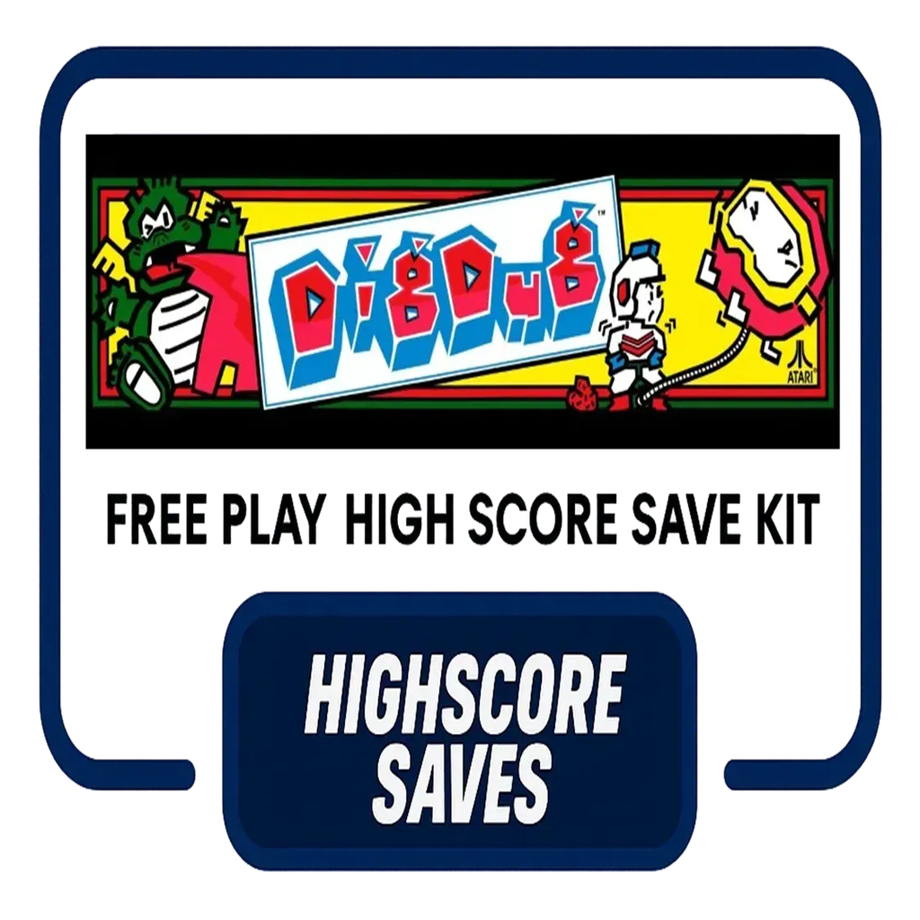 Buy Dig Dug Free Play and High Score Save Kits for Arcade Hardware